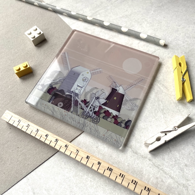 NEW Jack & Jill Glass Coaster