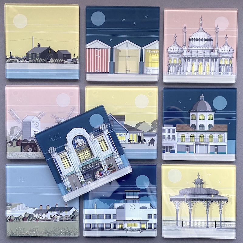 NEW Jack & Jill Glass Coaster