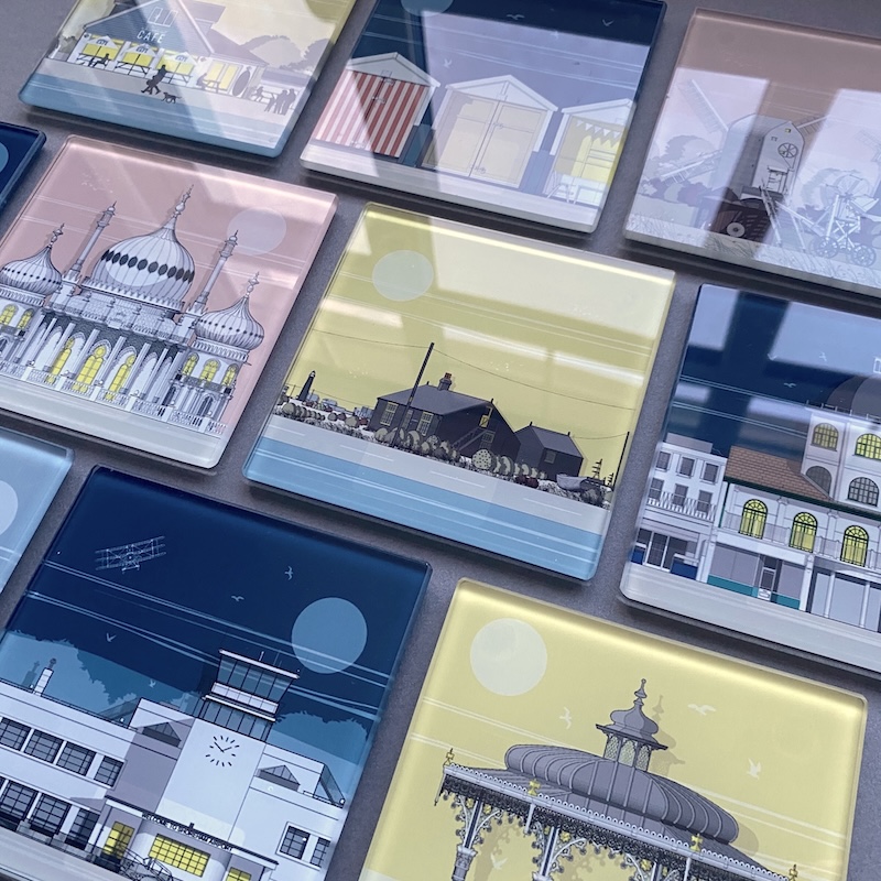 NEW Jack & Jill Glass Coaster